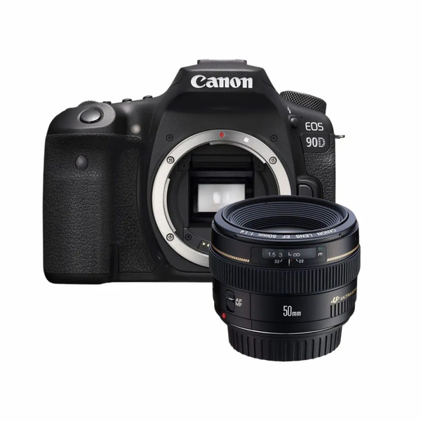 фотоаппарат Canon 90D Kit EF 50mm f/1.4 USM купить на OZON по низкой ...