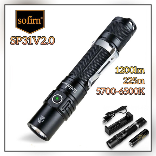 Тактический фонарь Sofirn SP31 V2.0, 1200lm 225m, 5700-6500K, XPL-HI ...