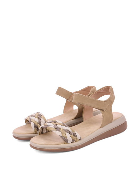 Сандалии Женский Instreet, размер 39 Искусственная кожа, Текстиль Без каблука 5 Лето Россия ...