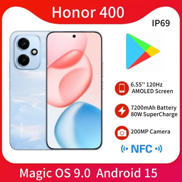 Характеристики Honor Смартфон Honor 400 Pro CN 16/1 ТБ, голубой ...