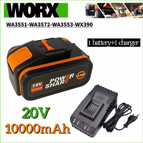 Оригинальная литиевая батарея Worx 20V 4.0Ah 6.0Ah 8.0Ah Перезаряжаемая WA3551 WA3553 WA3553.1 ...