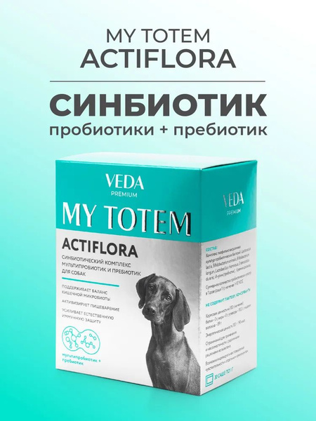Пробиотики и пребиотик для собак синбиотический комплекс ACTIFLORA ...