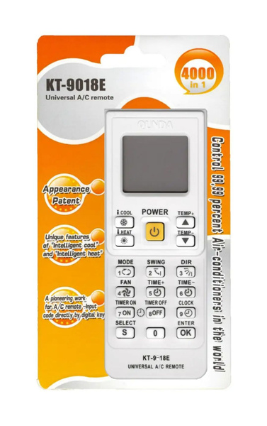 Пульт универсальный KT-9018E к кондиционерам QUNDA купить на OZON по низкой цене (2360556577)