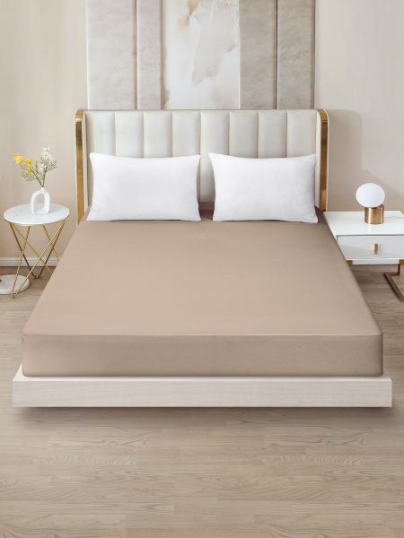 Простыня Valtery PRC-R/160, 160x200, бежевый купить c доставкой на OZON ...