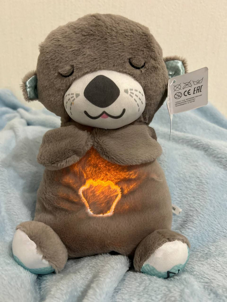 Плюшевая детская игрушка для сна "Спящая выдра", Маленькая Дышащая ...