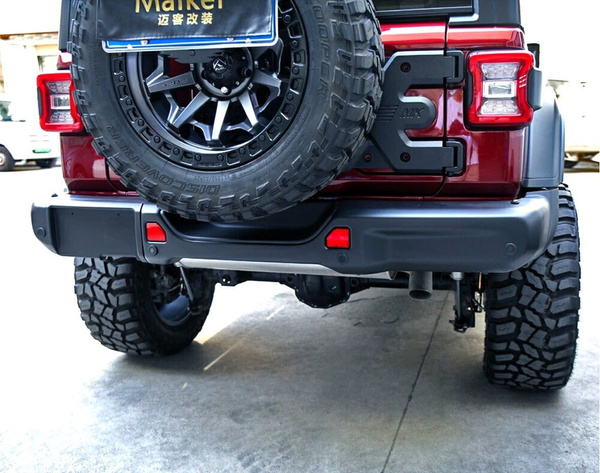 Силовой бампер Jeep Wrangler JL задний из алюминия, без отверстий под ...