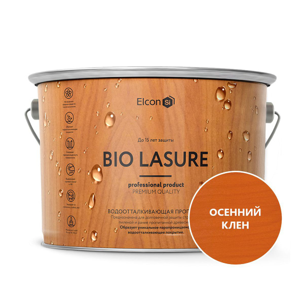 Пропитка для дерева водоотталкивающая Elcon Bio Lasure, 2 л, осенний клен - купить по низкой ...