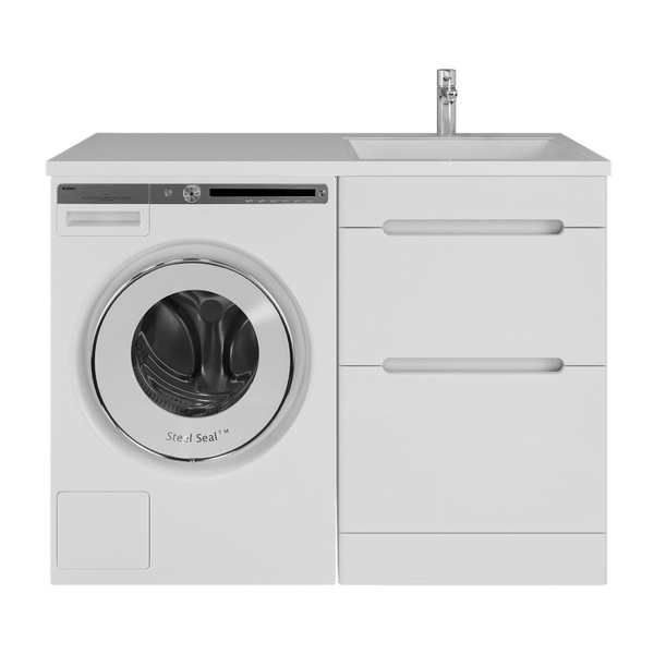 Тумба напольная SanStar Толедо 50 с раковиной Даллас 110 правый (комплект) для ванной комнаты ...