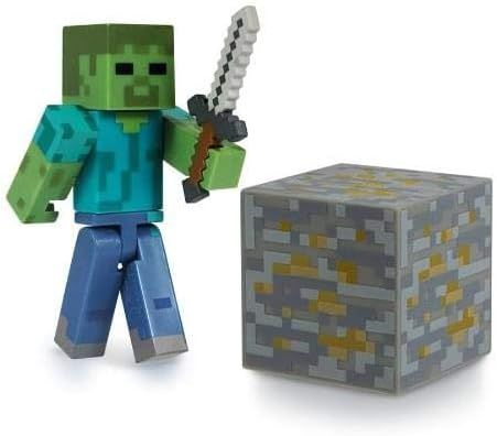 Minecraft,3-дюймовая фигурка Core Steve Action Figure с аксессуарами ...