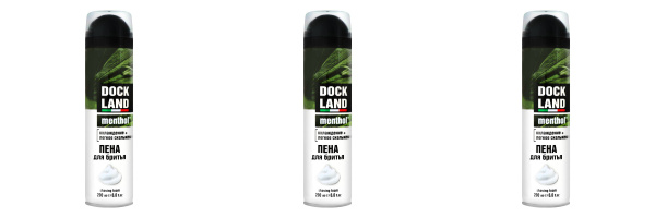 Dockland Пена для бритья Menthol, 200 мл., 3 шт. - купить с доставкой ...