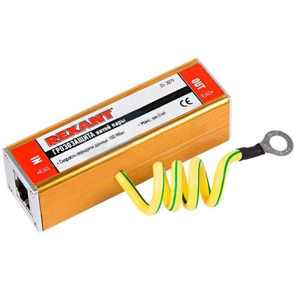 Грозозащита Rexant RJ45 разъем (05-3079) - купить с доставкой по выгодным ценам в интернет ...