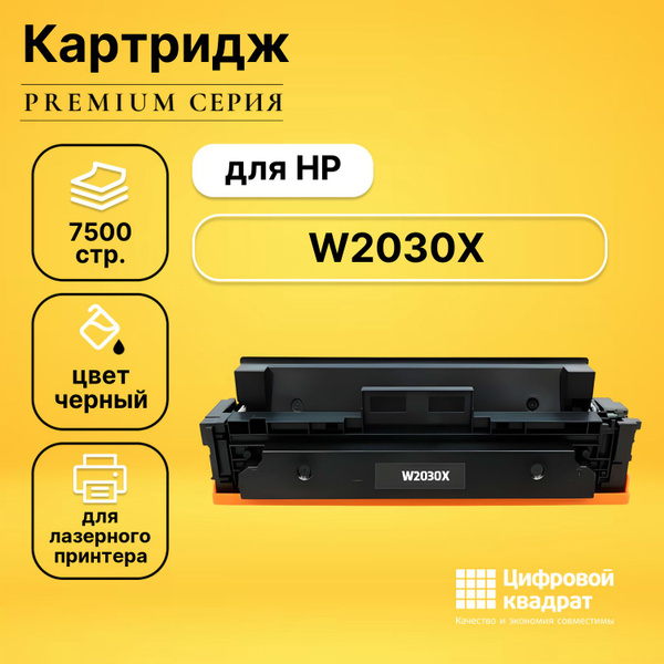 Расходник для печати Цифровой квадрат №415X (W2030X-W2033X) DS, Черный ...