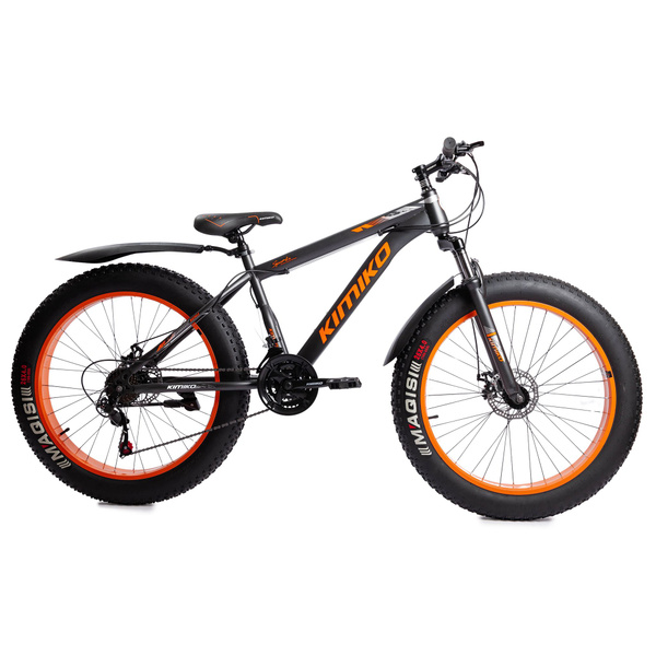 Fat-bike велосипед Kimiko 26 (2023) , 17, Серый / Оранжевый - купить по ...