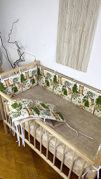 Комплект бортиков в детскую кроватку, тонкие стеганные - купить с ...