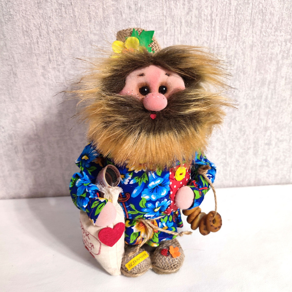 Домовой большой, семейный оберег домовенок Везунчик Ручной работы с ...