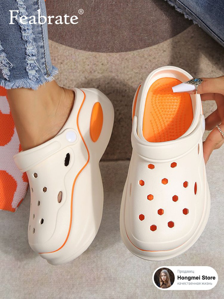 Сабо Женский Feabrate EVA, размер 36, 37 Закрытый нос, Круглый нос Без каблука купить c ...