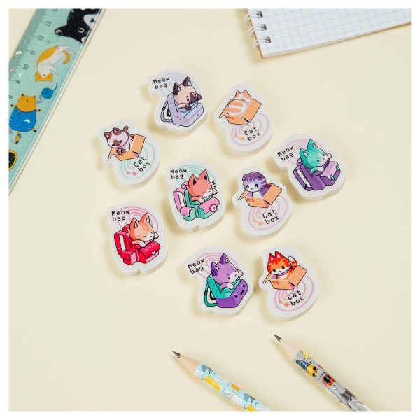 (27 шт.) - Ластик MESHU "Meow-bag", фигурный, термопластичная резина ...