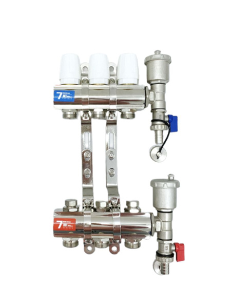 Коллекторная группа ViEiR VR114-03A из латуни 1" х 3/4" 3 выхода - купить в интернет-магазине ...