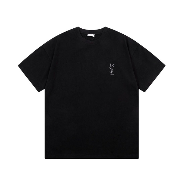 Футболка Yves Saint Laurent, размер 40, цвет дымчатый, хлопок - купить ...