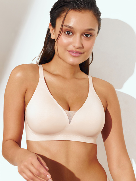 Бюстгальтер Женский SilkRoad без косточек, бесшовный, размер 70C, 75A бежевый, телесный Полиамид ...