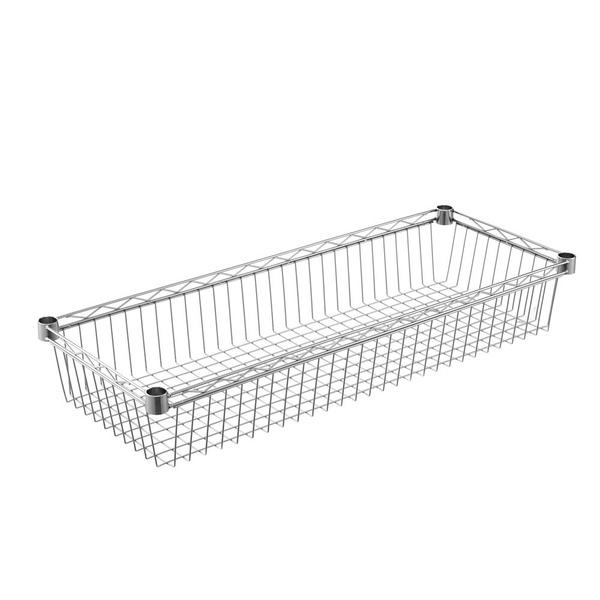 Корзина для стеллажа Spaceo 90x35x0.4 см цвет хром - купить с доставкой ...