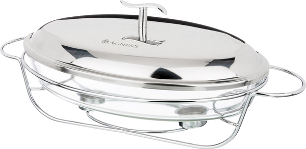 Мармит Agness с подогревом от свечи 3 л - купить с доставкой по ...