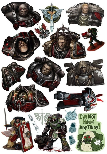 Наклейки из игры Вархаммер 40000 - Темные Ангелы / Warhammer - купить с ...
