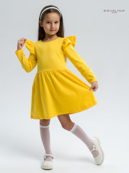 Платье для девочки SOVAlina, Девочки, На любой сезон, размер 98, материал Хлопок, Трикотаж ...