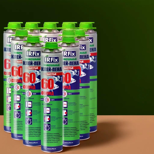 Клей-пена IRFix Универсальный Всесезонная купить по выгодной цене в интернет-магазине OZON ...