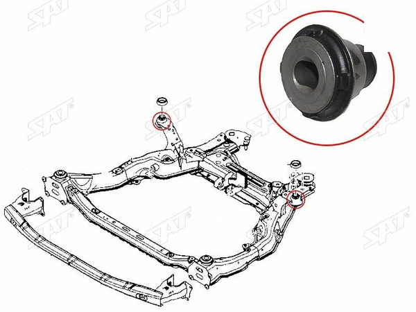 IPSASP_ST-GS1D-34-64Y Сайлентблок передней балки MAZDA 6 GH 2008-2013 ...