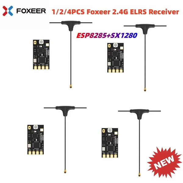 2PCS Foxeer 2.4G ELRS Приемник ESP8285 + SX1280 LNA RGB светодиодный ...