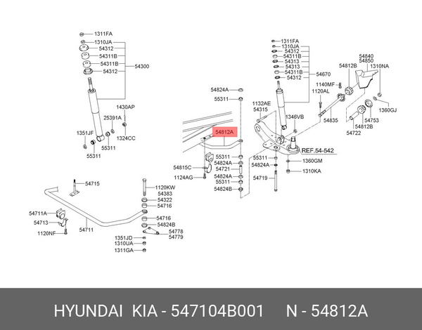 Стабилизатор Hyundai-KIA 54710-4B001 - купить по доступным ценам в ...