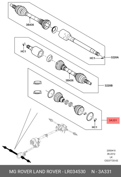 Пыльник шруса Land Rover LR034530 - Land Rover арт. LR034530 - купить ...