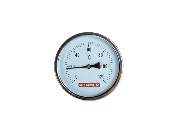 Термометр биметаллический с погружной гильзой ROMMER RIM-0001-105015 ...