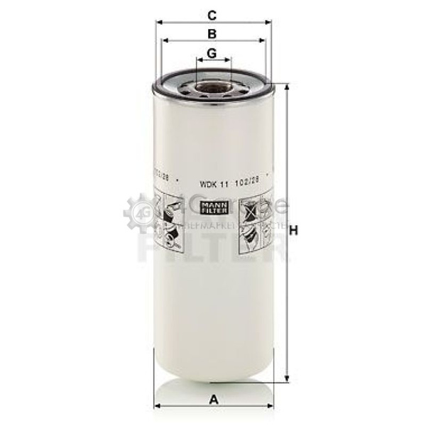Фильтр топливный MANN FILTER WDK11102/28 - купить по выгодным ценам в ...