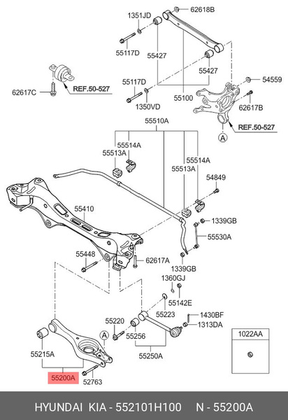 Рычаг подвески зад Hyundai-KIA 55210-1H100 - купить по доступным ценам ...