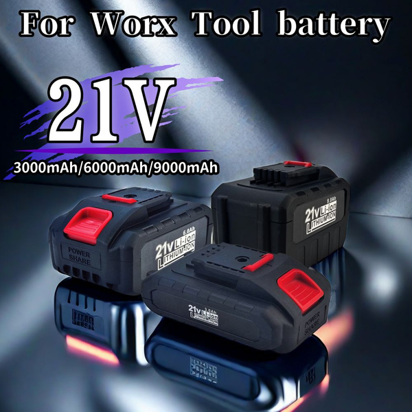 3.0 / 6.0 / 9.0 Ah 21V Беспроводная зарядная силовая батарея для электрических инструментов Worx ...