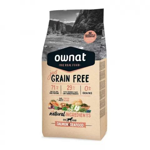 Ownat Grain Free Just Сухой корм беззерновой для собак, с лососем и ...