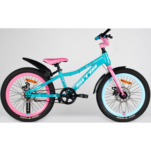Велосипед SITIS DAISY 20" (2024) Turquoise-Purple-White, детский для ...