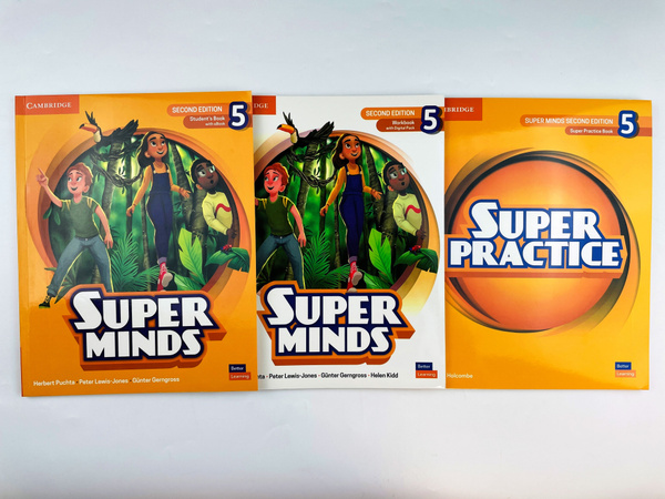 Комплект Super Minds 5 + Super Practice 5 (second edition) Students book with DVD+ WorkBook ...