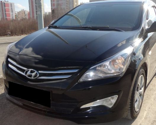 Бампер передний Hyundai Solaris Хендай Солярис 2015-2017 MZH - ЧЕРНЫЙ ...