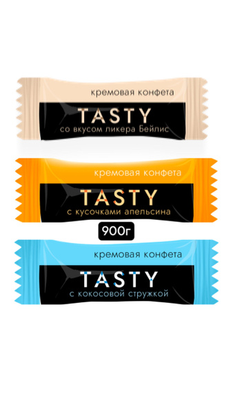 Кремовые конфеты TASTY ассорти 900г - купить с доставкой по выгодным ...