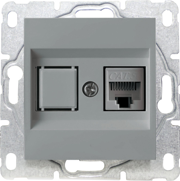 Розетка Vesta-Electric Roma Silver для сетевого кабеля LAN без рамки ...
