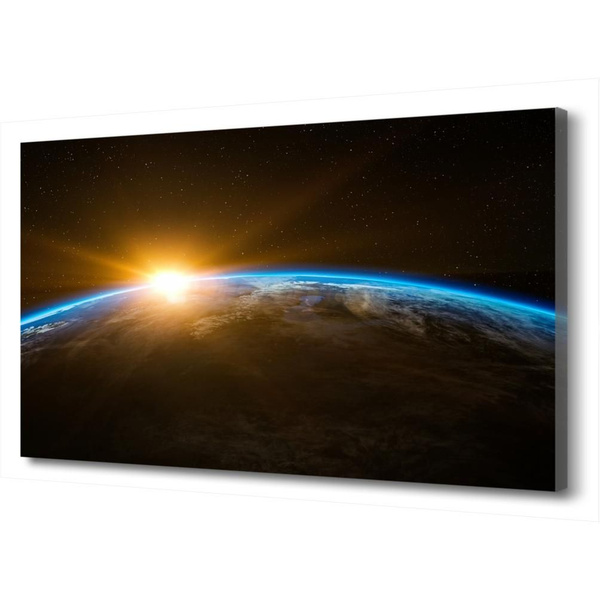Большая интерьерная картина "Земля" (120*80см), натуральный льняной ...