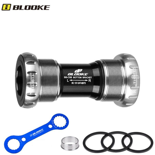 Каретка hollowtech 2 BLOOKE BB52 Темно-серая с ключом в комплекте ...