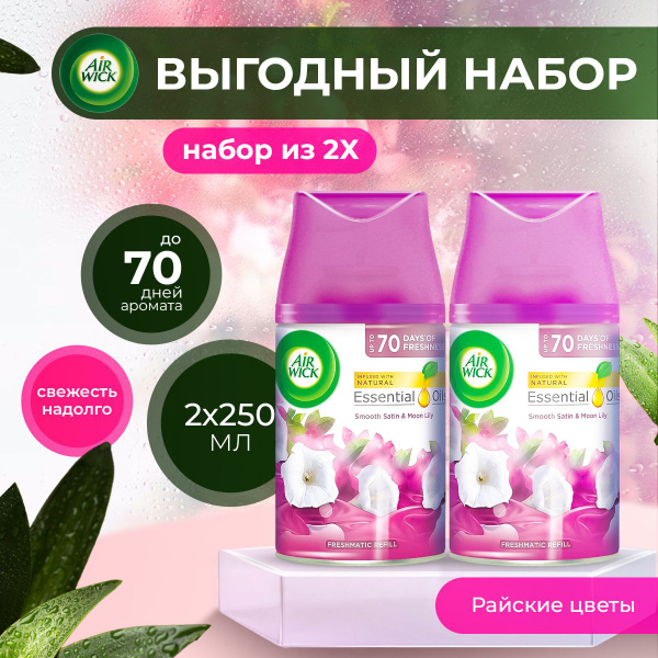 Освежитель воздуха AirWick Эрвик Нежность шелка и лилии, сменный баллон ...