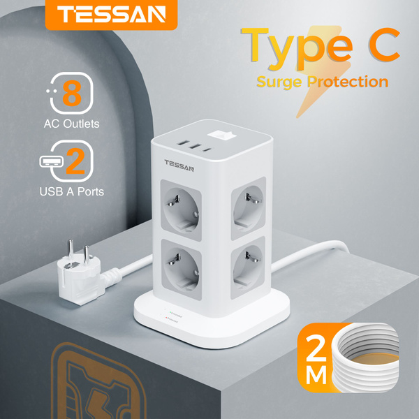 Удлинитель бытовой Tessan - купить по выгодной цене в интернет-магазине ...