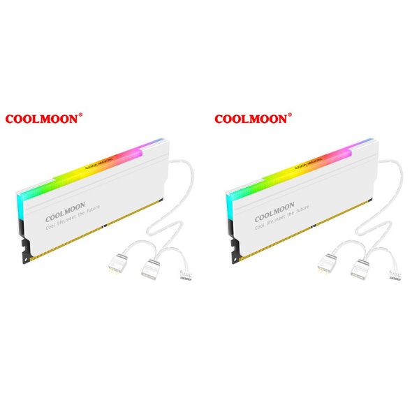 2шт (белый) Жилет памяти Cool Moon DDR5 DDR4 Shengyang synchronous 5V ...