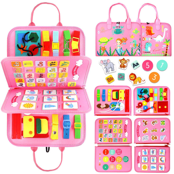 Soft lesson Board with inserts / Montessori Educational Toys for boys ...