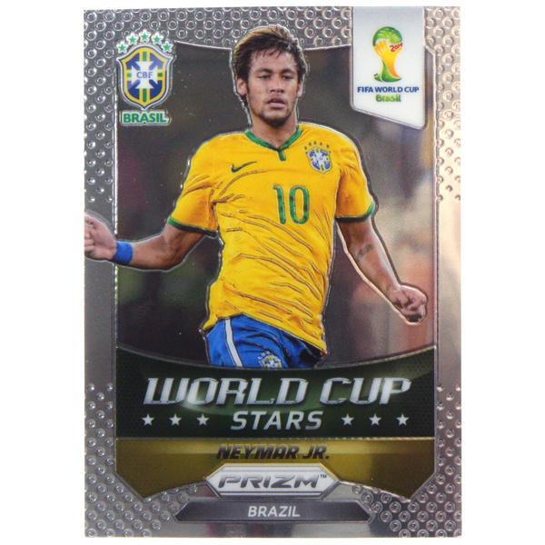 Коллекционная карточка Panini Prizm FIFA WORLD CUP 2014 World Cup Stars - #WCS-7 Neymar Jr ...
